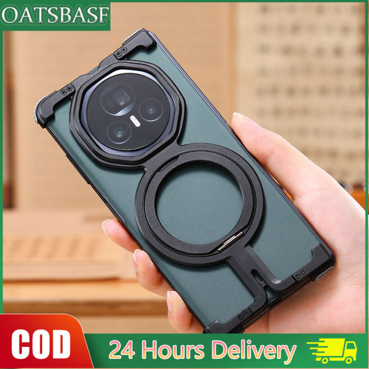 OATSBASF Metal Folding Screen Phone Case Built-in Kickstand For Honor ...