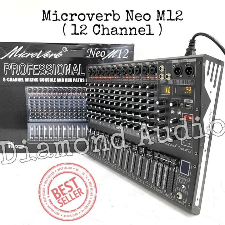 Mixer Audio Microverb Neo M8 M12 M16 Channel Original Usb Bluetooth ...