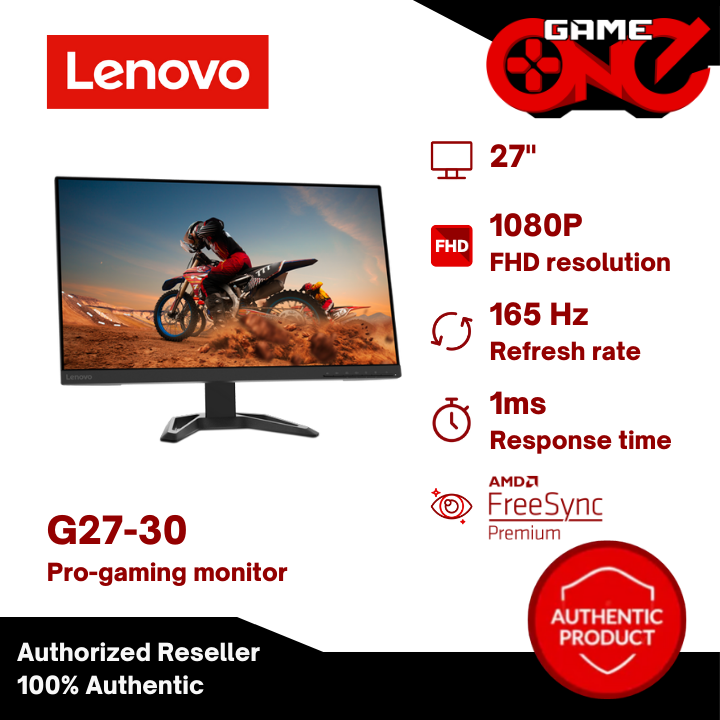 Lenovo G27-30 165Hz Gaming Monitor 27-inch 1080p Monitor For Gaming ...