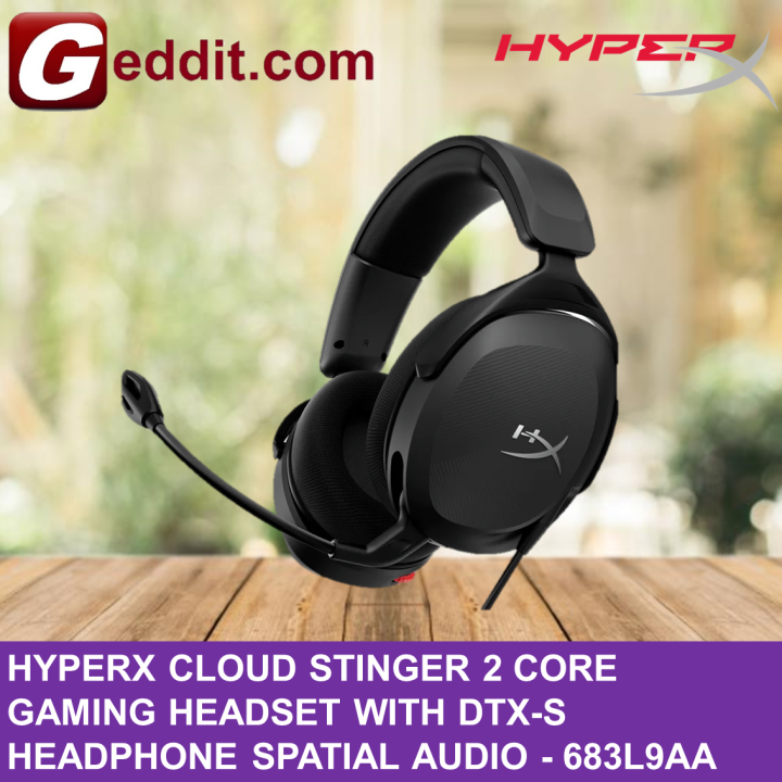 HYPERX CLOUD STINGER 2 CORE GAMING HEADSET WITH DTX-S HEADPHONE SPATIAL AUDIO - 683L9AA | Lazada