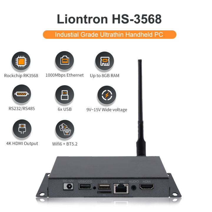 Liontron Industrial Mini PC RockChip RK3566 Quad core 2.0GHz Gigabit ...