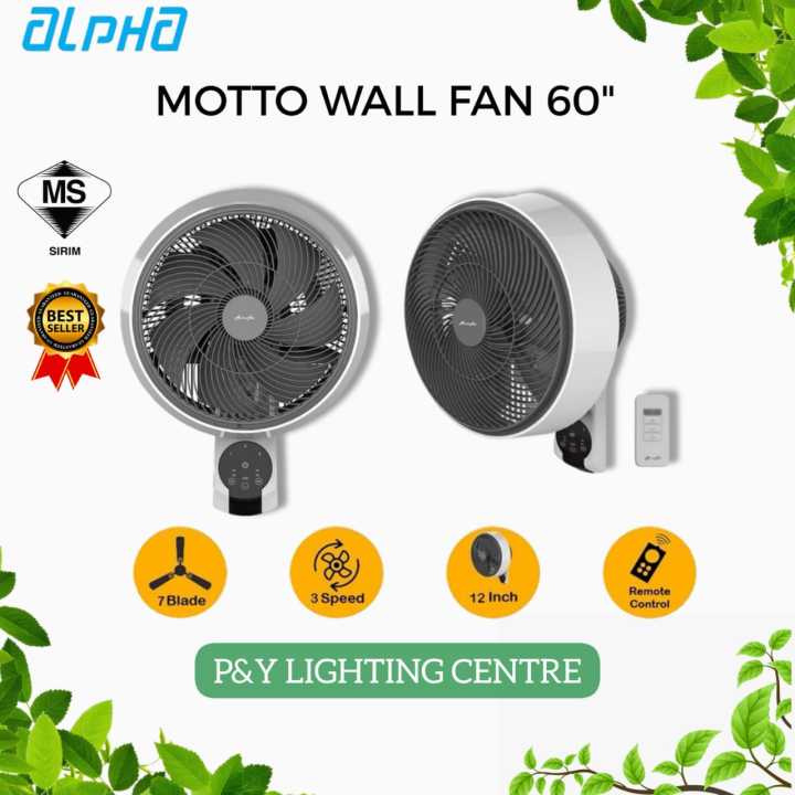 ALPHA MOTTO WALL FAN 60 (AC MOTOR) | Lazada