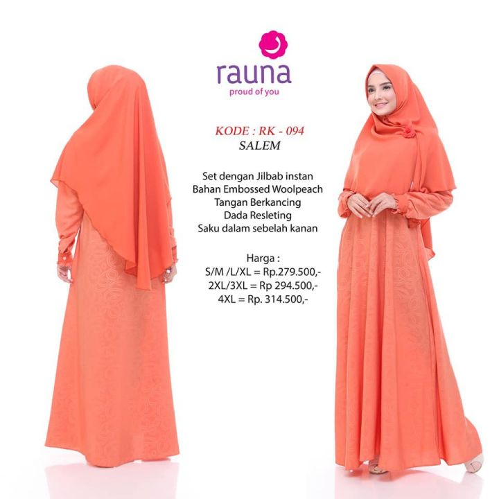 Dress Muslim Set Hijab Rauna / RK - 94 / Fashion Muslim | Lazada Indonesia