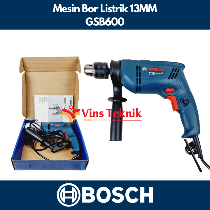 Mesin Bor Tembok 13MM Impact Drill Listrik GSB600 Bosch GSB 600 ...