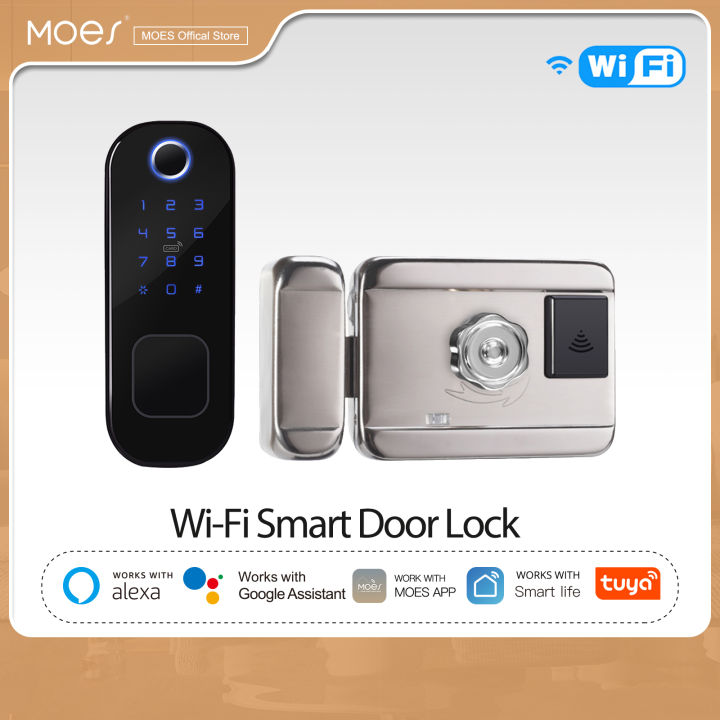 MOES Tuya WiFi Smart Lock Door Fingerprint Lock Smart Home Lock Digital ...