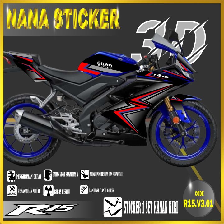Striping R15 V3 - Stiker R15 V3 List Variasi Motor STICKER R15 V3 CODE ...