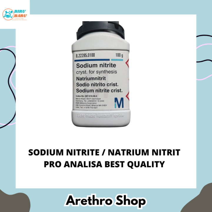 SODIUM NITRITE / NATRIUM NITRIT ( NaNO2 ) PRO ANALISA 10 GRAM MERCK ...