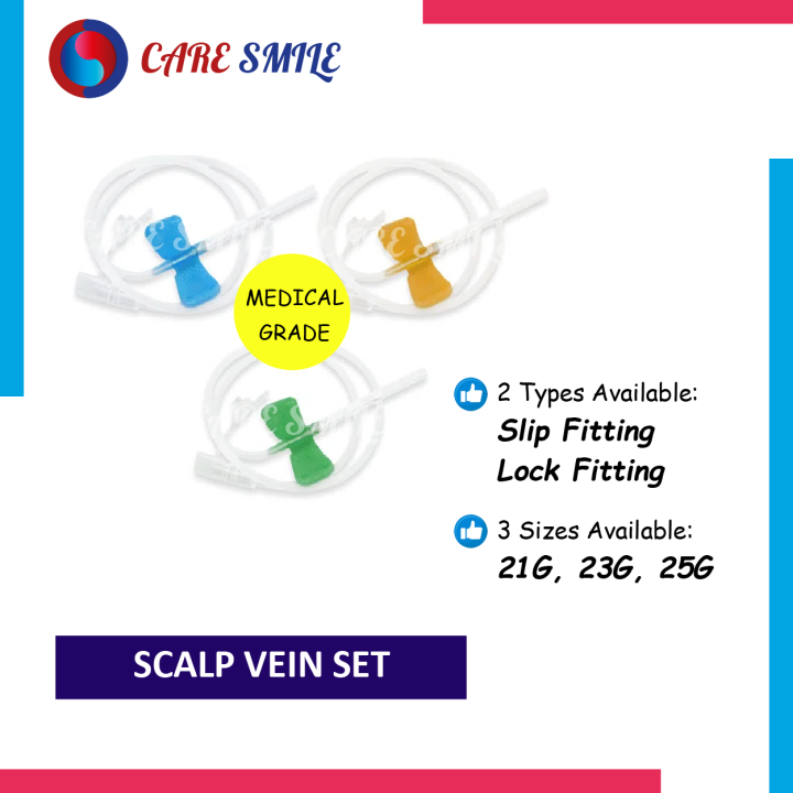 Scalp Vein Set Butterfly Needle 21G 23G 25G Winged Infusion Set Sterile ...