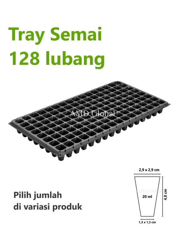 Tray Semai 128 Lubang / Wadah Alat Semai / Seedling Tray | Lazada Indonesia