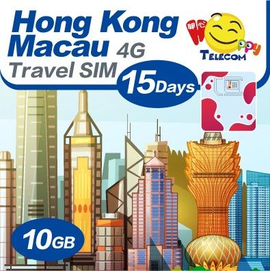 Happy Prepaid Hong Kong / Macau Travel Sim - 15 Days Unlimited Data (4G 10GB) | Lazada PH