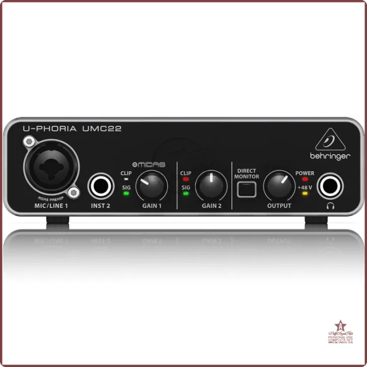 [op103] BEHRINGER UMC22 / UM2 Audio Interface Microphone Headphone ...