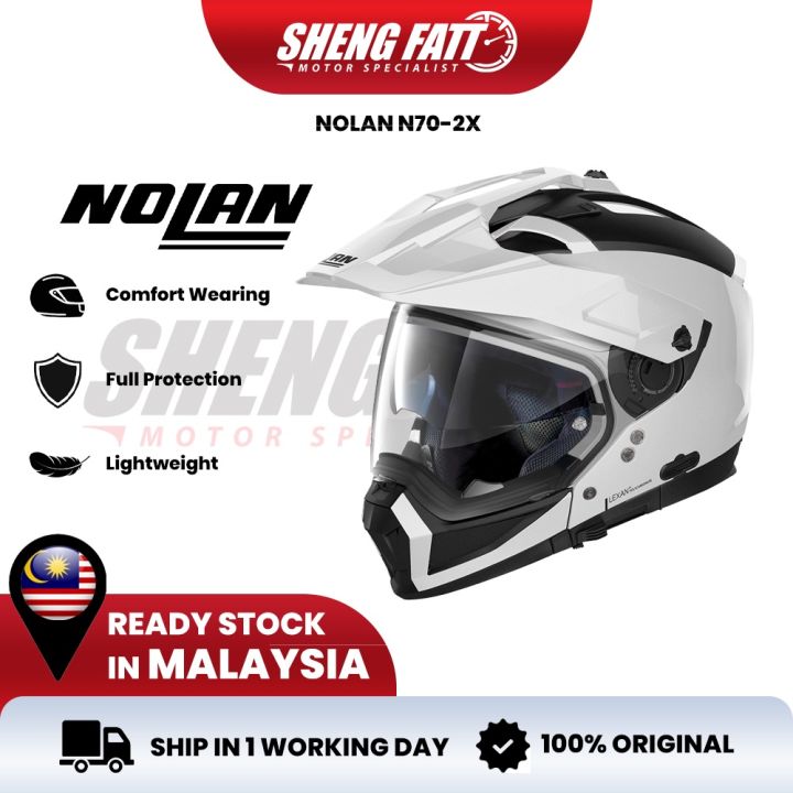 NOLAN N70-2X Classic Full Face Helmet Motor Visor Topi Keledar ...