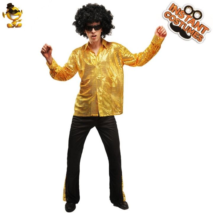 Cross-border new gold disco collection masquerade suits stage costume ...