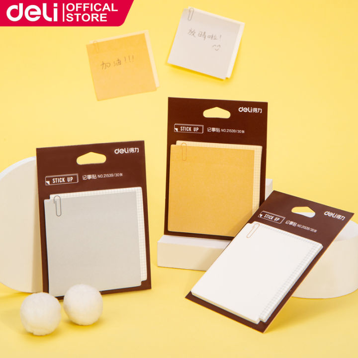 Deli 30 Sheets Sticky Notes School Office Supplies 21539 21533 | Lazada PH