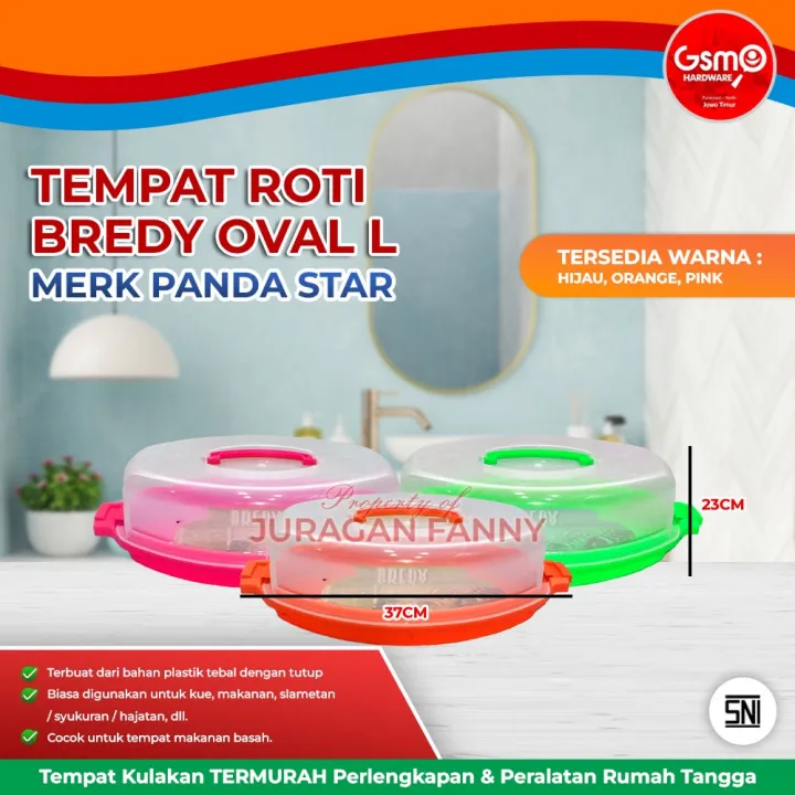 TEMPAT ROTI BREDY OVAL L PANDA STAR | Lazada Indonesia
