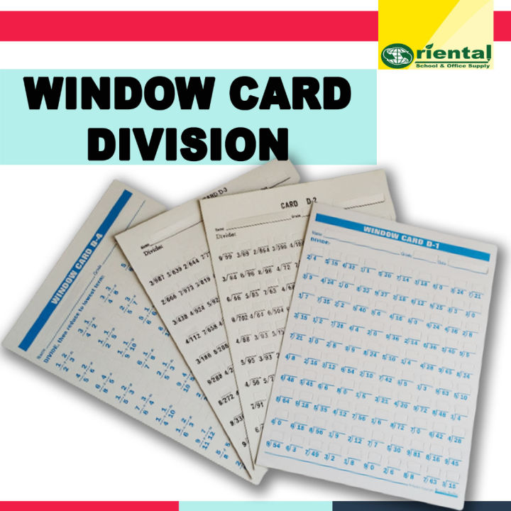 WINDOW CARD DIVISION- SCHOOL SUPPLIES | Lazada PH