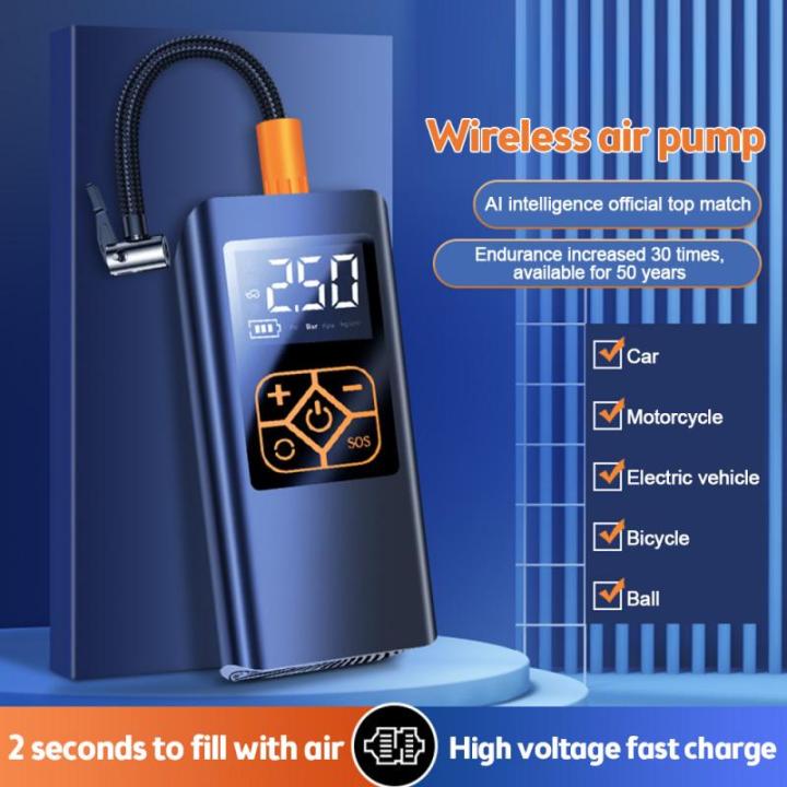 【Ready Stock】Mini Tire Inflator Portable Air Compressor 150PSI Cordless ...