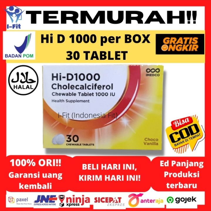 Hi D Hi DI Hi-D 1000 IU Vitamin D Cholecalciferol per Box 30 tablet ...