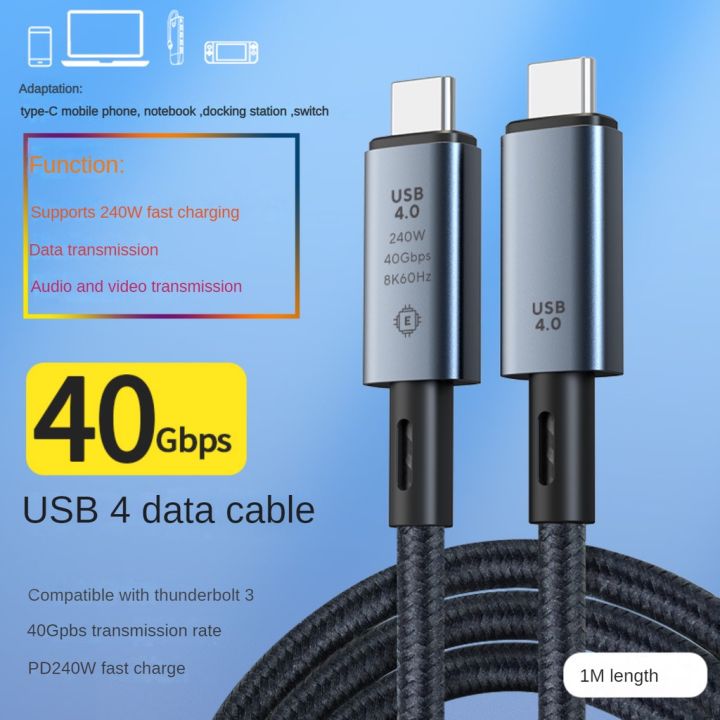 Type C 240W Fast Charging Cable 40Gbps High-speed Transfer 8K 60Hz ...