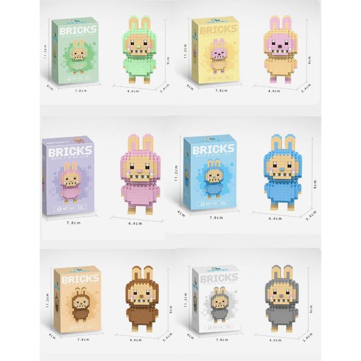 Nano Micro Building Balok Labubu Lucu Blocks Blok Susun Bricks Kartun ...