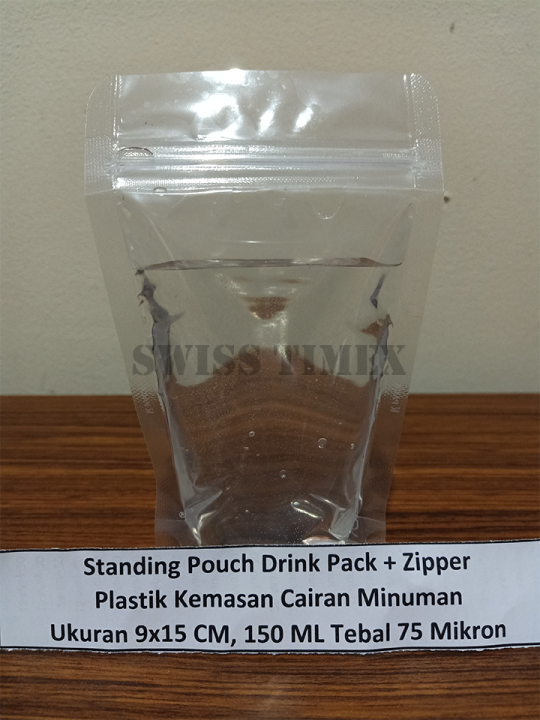 20Pcs Standing Pouch Drink Pack + Zipper Plastik Cairan Minuman 150ML ...
