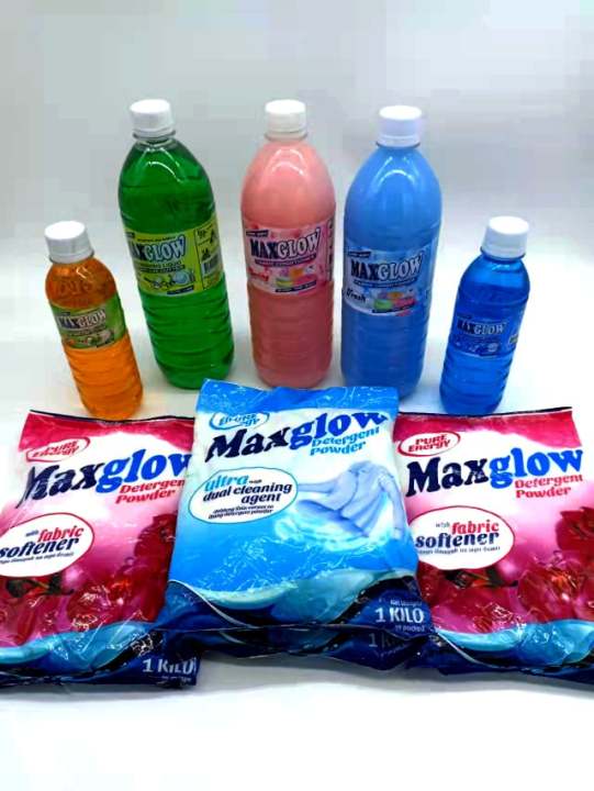 Laundry detergent and Dishwashing Liquid Max Glow Dishwashing Liquid ...