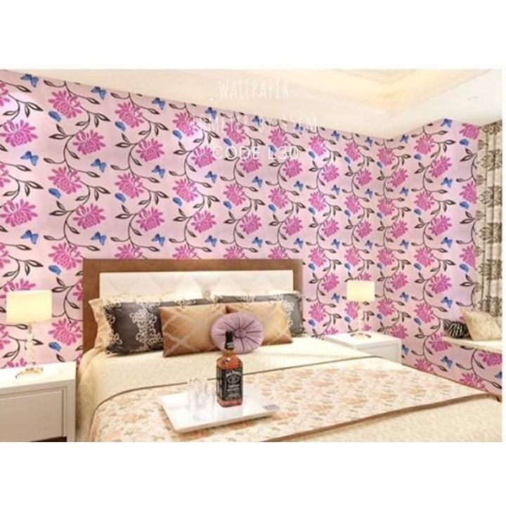 Wallpaper Pink Flower butterfly L30 selfadhesive waterproof 10mx45cm ...