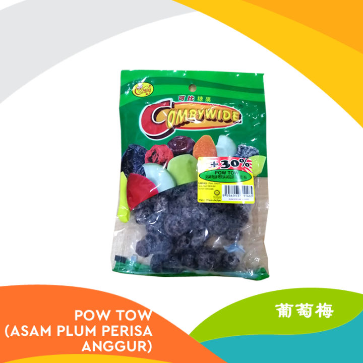 COMBYWIDE Pow Tow DRIED (Asam Plum Perisa Anggur) (Exp: 2026) [5 Packs ...