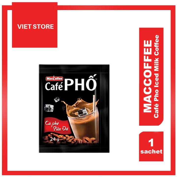 Viet Store MacCoffee Café Pho Iced Milk Coffee Cafe Pho 1 Sachet 24g ...