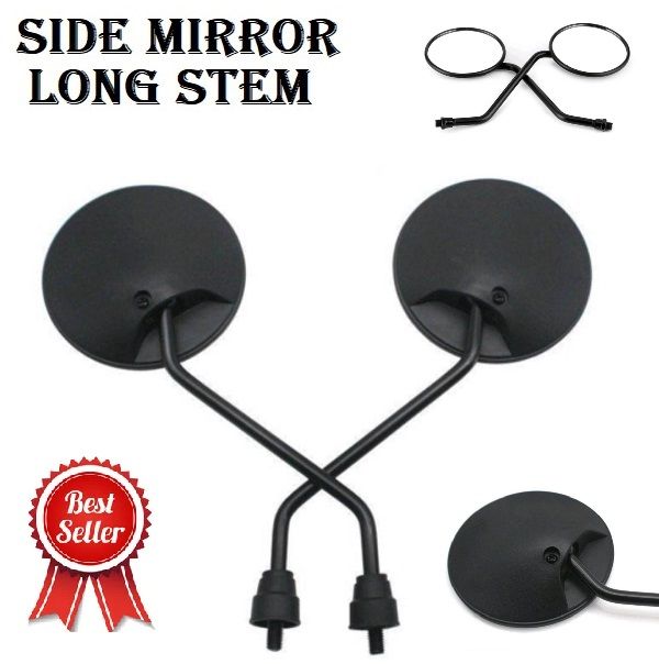 YAMAHA Fazzio | Motorcycle Clear Side Mirror Long Stem Color Black 073 ...