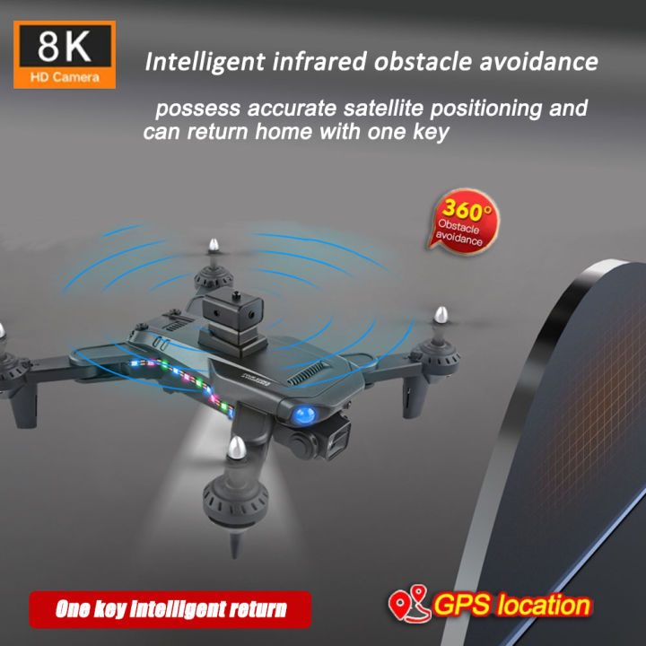 Drone X15 With 8K Ultra-Clear dual Camera Mini Drone GPS Streamer ...