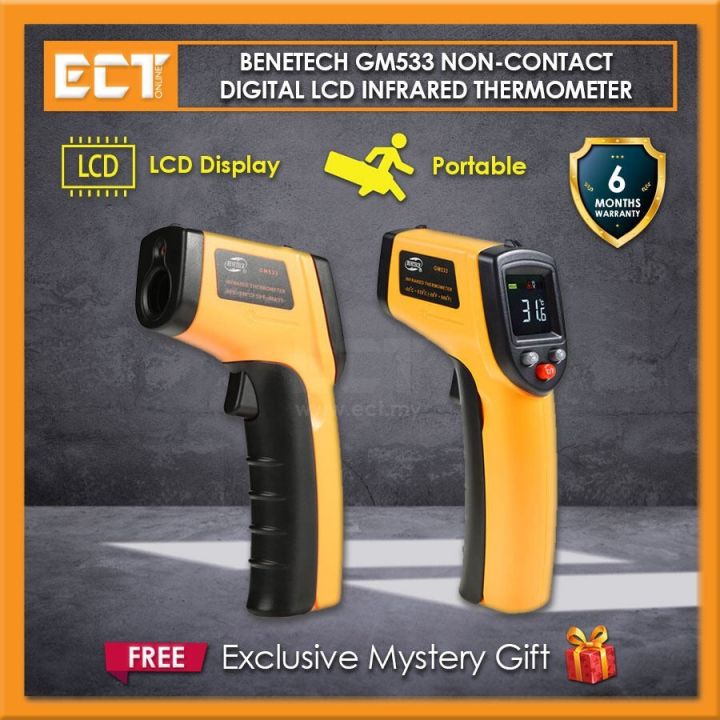 Benetech GM533 Non-Contact Digital LCD Infrared Thermometer (-50~530 ...