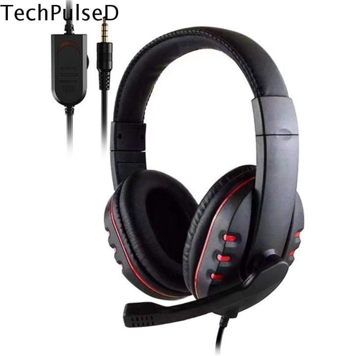 TECHPULSED with Microphone Gaming Headset Volume Control Noise ...