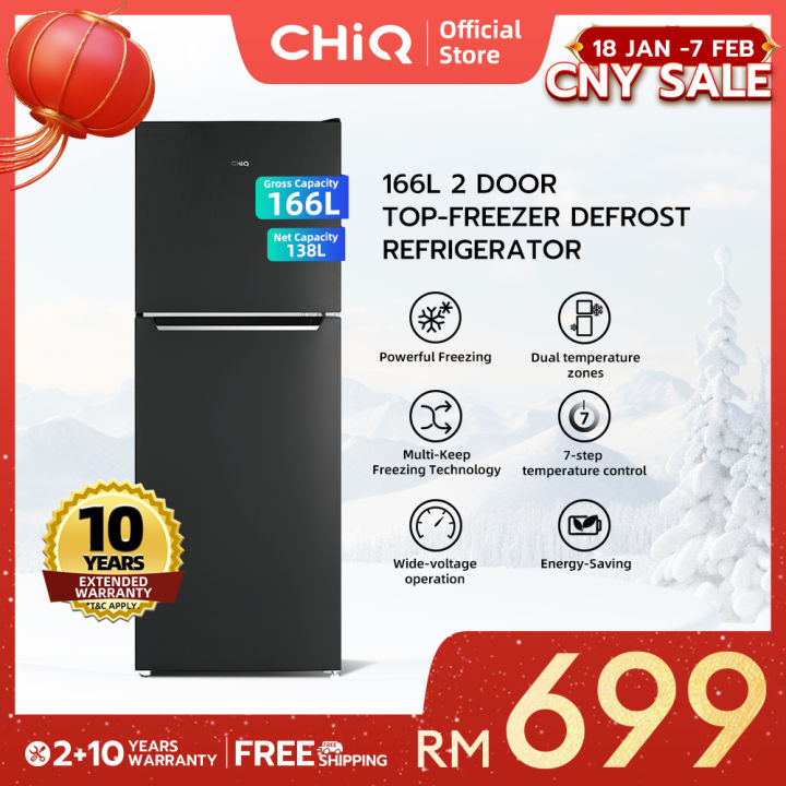 CHiQ CTM138L Powerful Freezing Two Door defrost 142L Refrigerator ...