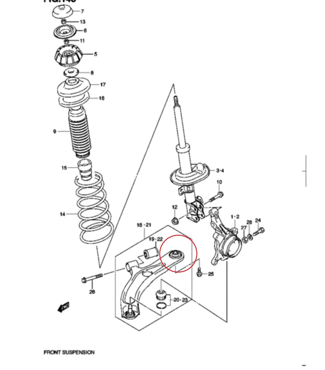SUPENSION BUSHING SUZUKI SWIFT ( 45540-M74L01 / 45540-63J00 / 45540 ...