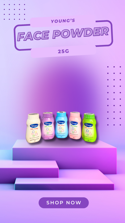 Young's Color Fantasy Face and Body Powder available in 50g and 25 g ...