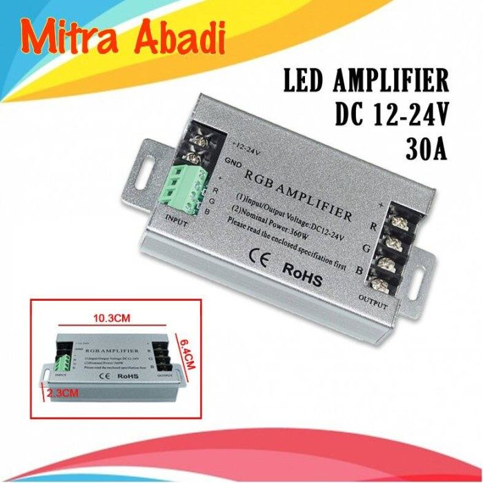 Amplifier RGB DC 12-24V 30A Penguat Signal | Lazada Indonesia
