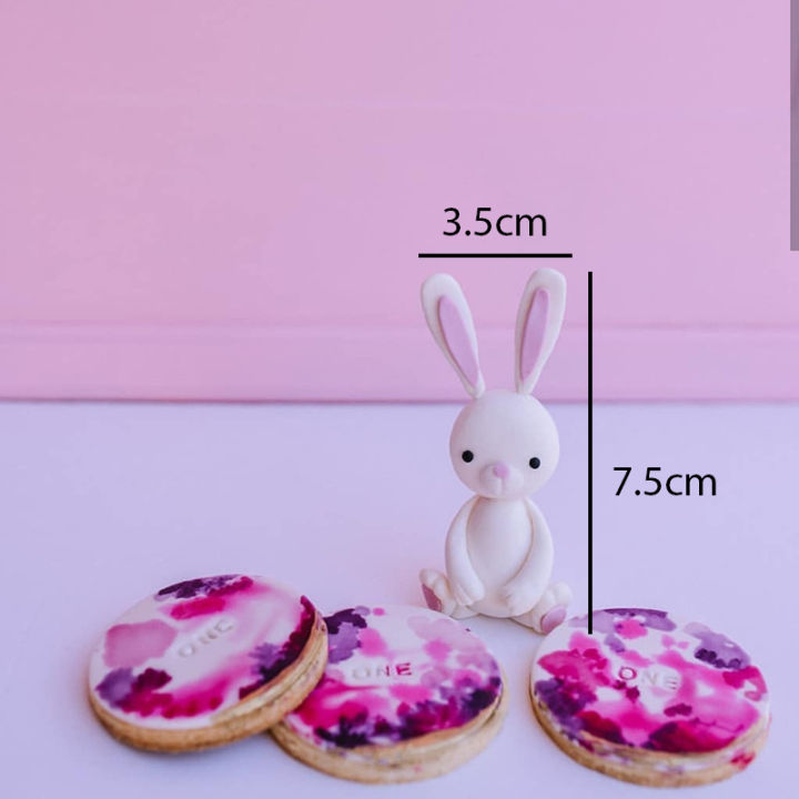 【READY STOCK】 - Mini Rabbit Figurines Cake Topper & Decoration / soft ...