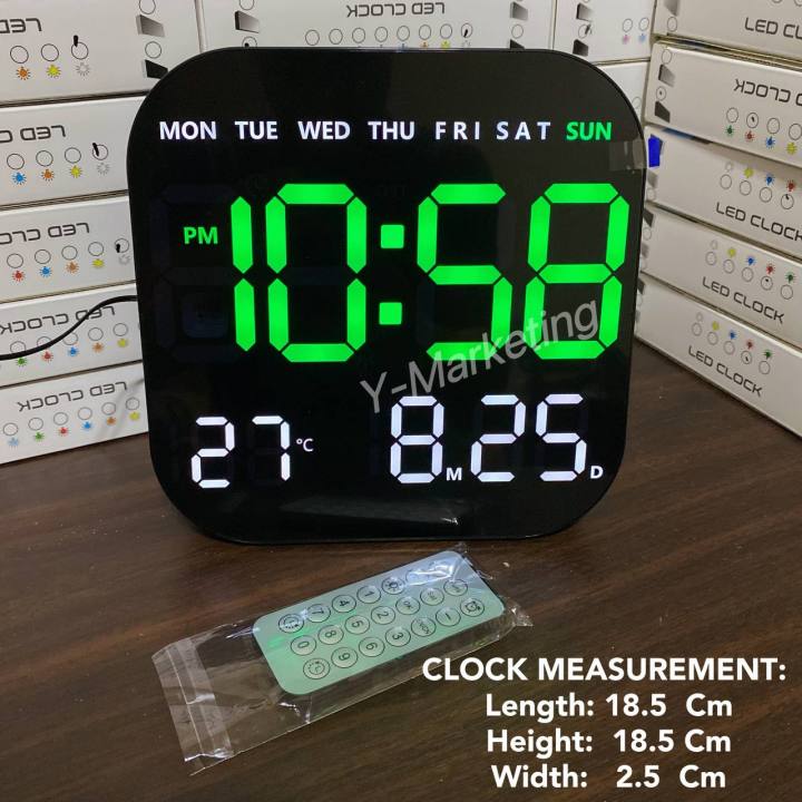 6650 Square Digital Alarm Clock with Timer And Countdown Remote Control ...