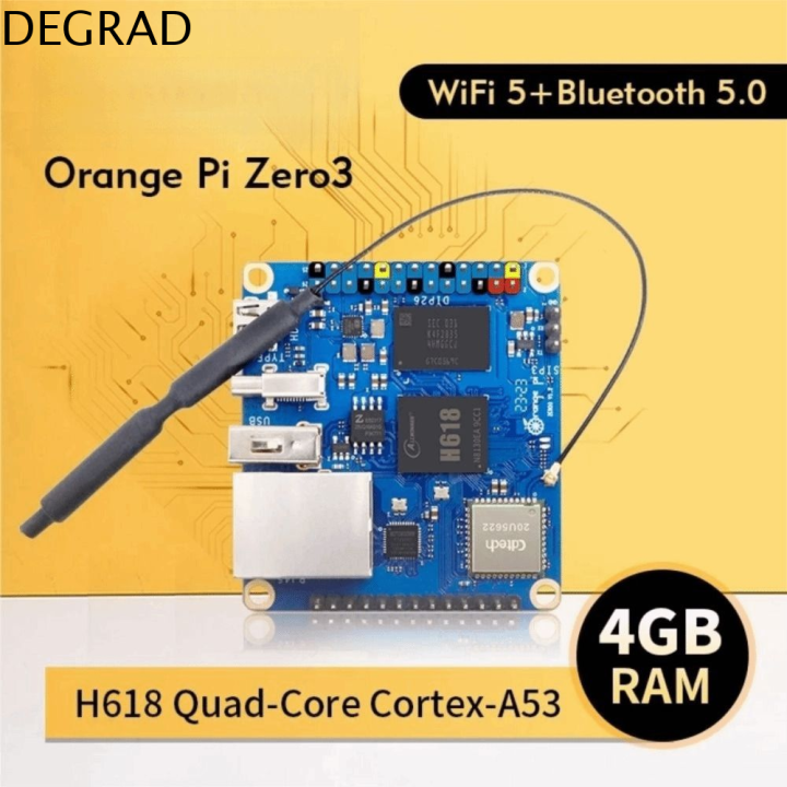 DEGRAD Allwinner H618 Orange Pi Zero 3 WiFi5 1/1.5/2/4GB RAM DDR4 ...