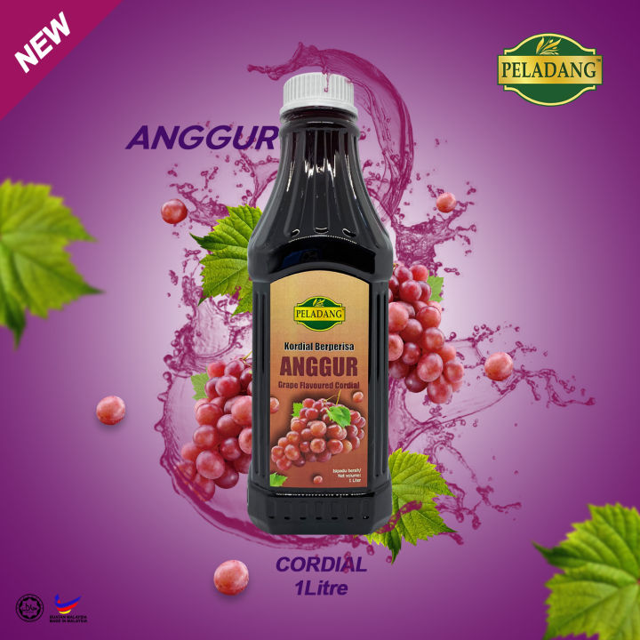 PELADANG Grape Cordial 1 litre / Kordial Perisa Anggur | Lazada