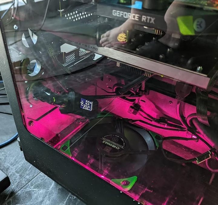 G1/4 "Inline Temp & Flow Rate Monitor สำหรับ PC Water Cooling Loop ...