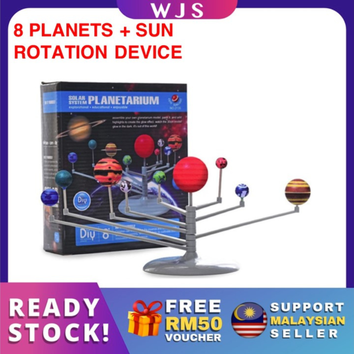(8 PLANETS + SUN) WJS 3D Solar System Planetarium DIY Science Project ...