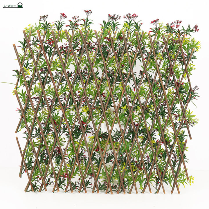 L-Warm Simulation Flower Fence Garden Trellis Plastic Hedge Topiary ...