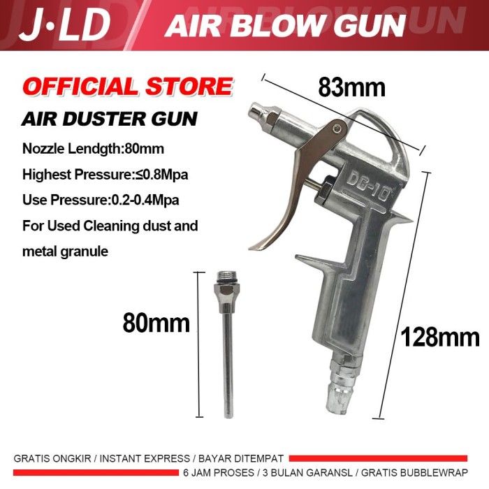 Alat Semprotan Angin 8 mm Air Duster Blow Gun Besi DG-10 JLD Alat ...