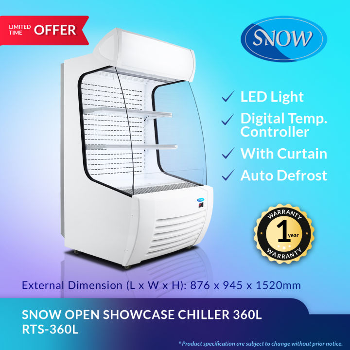 SNOW OPEN SHOWCASE/ DISPLAY CHILLER 360L (1 year Warranty) / RTS-360L ...