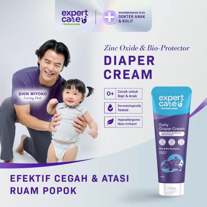 Diaper Rash Cream - Expert Care Daily Diaper Cream 40g dengan Zinc ...