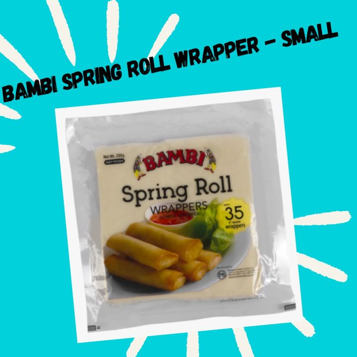 HALAL CERTIFIED!! Bambi Spring Roll Wrapper - SMALL 6" x 6" - 200 grams ...