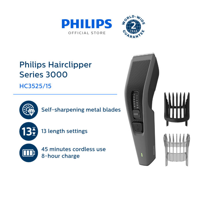 Philips Hairclipper Series 3000, Rechargeable Battery HC3525/15 with ...