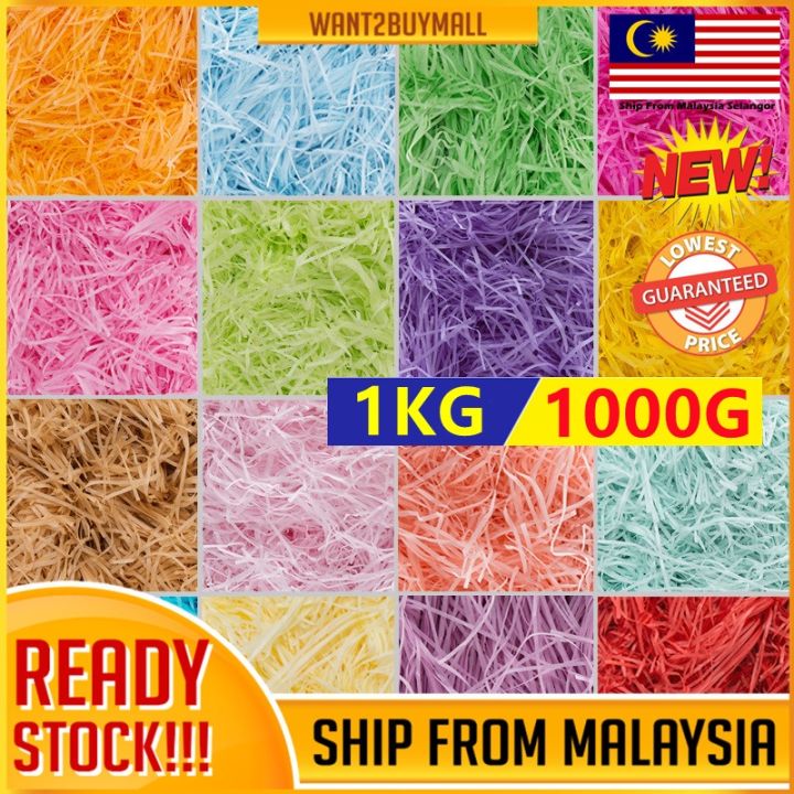 🇲🇾 🎀 1kg Promosi Premium Shredded Paper Cebisan Kertas Hiasan Hantaran ...